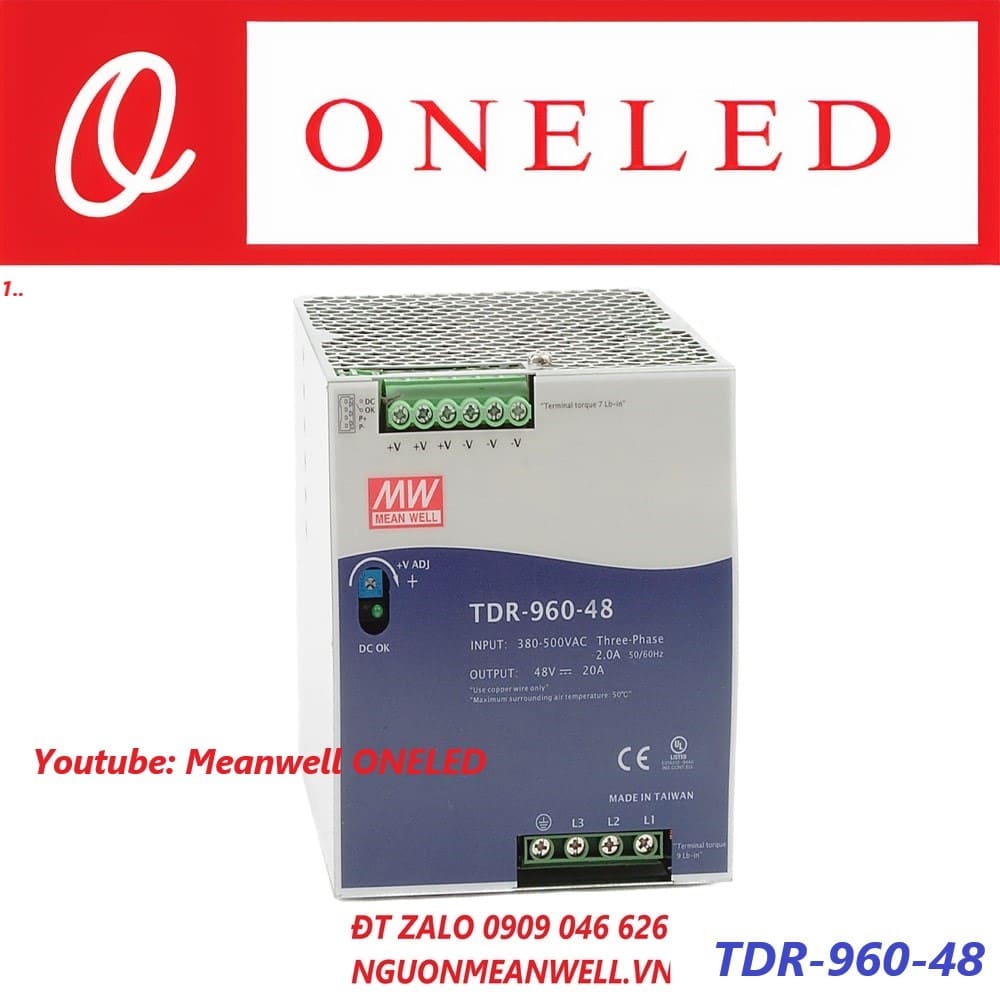 Bộ Nguồn Dạng Tĩnh Meanwell TDR-960-48 - Nguồn Meanwell 0909046626