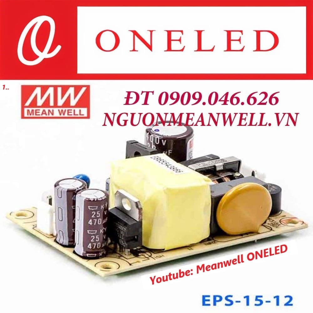Bộ Nguồn Dạng Tĩnh Meanwell EPS-15-12 - Nguồn Meanwell 0909046626
